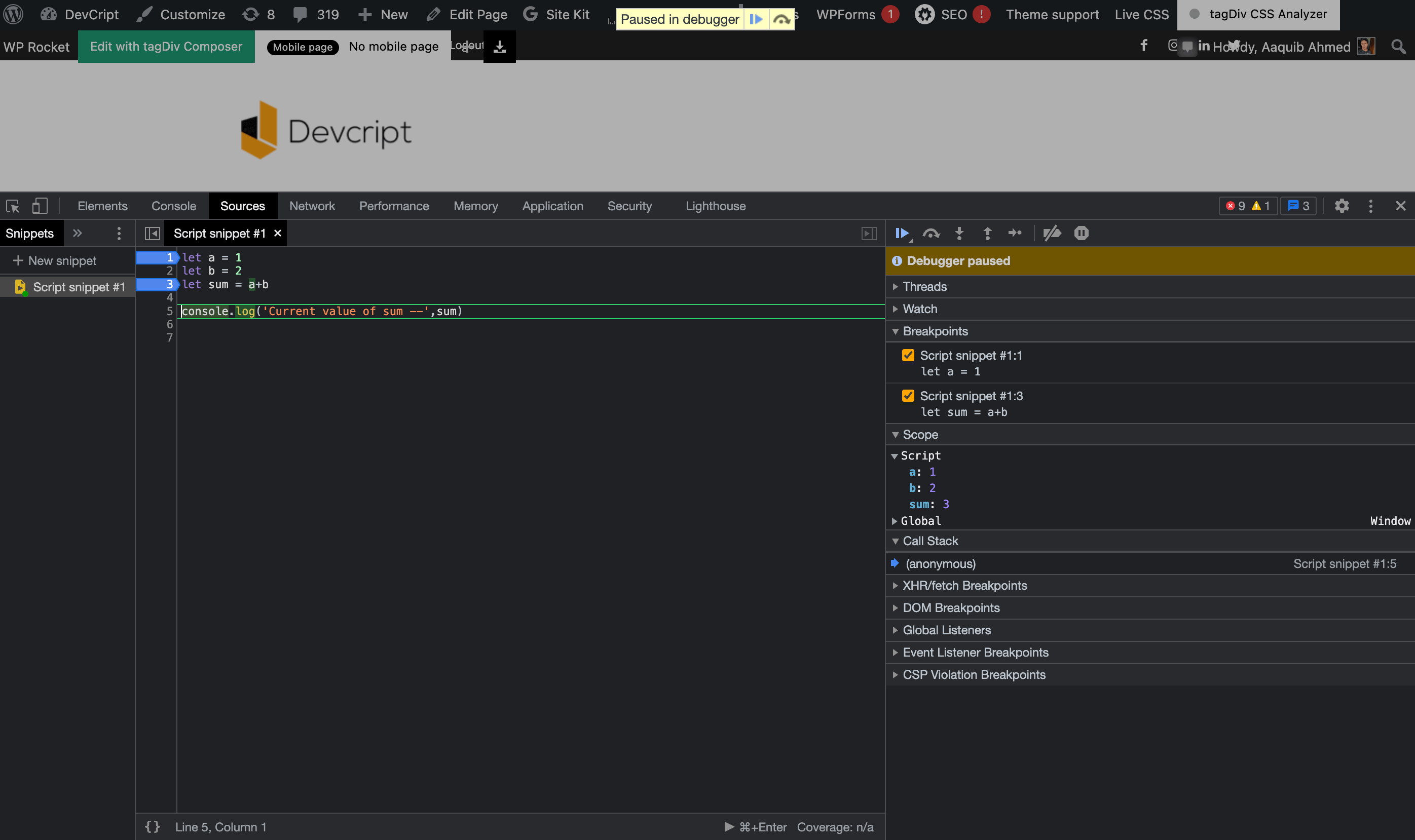 How to debug JavaScript in browser? - DevCript